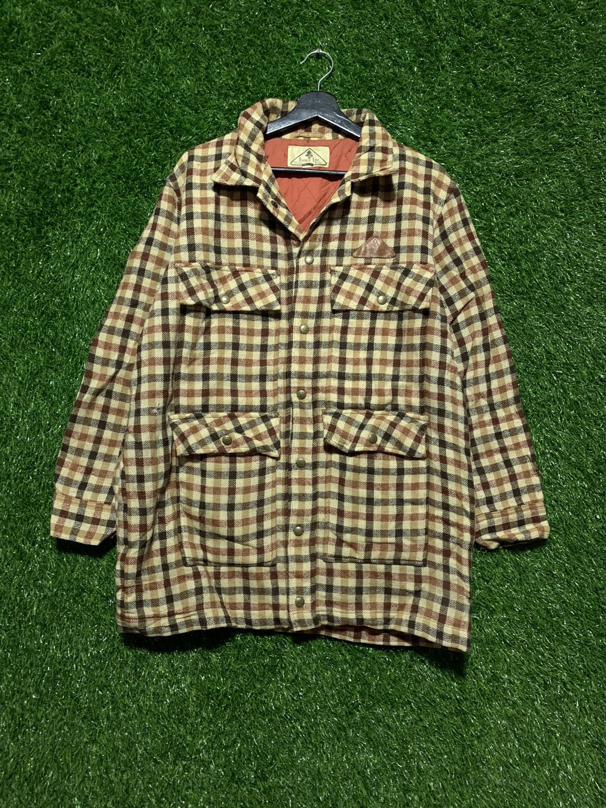 Daiwa Vintage 80s Timber Line Daiwa Checker Wool 6 Pocket Jacket | Grailed