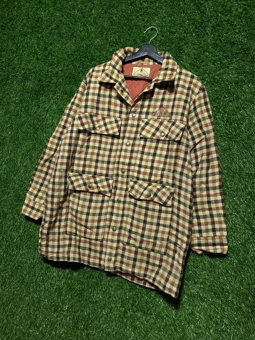 Daiwa Vintage 80s Timber Line Daiwa Checker Wool 6 Pocket Jacket | Grailed