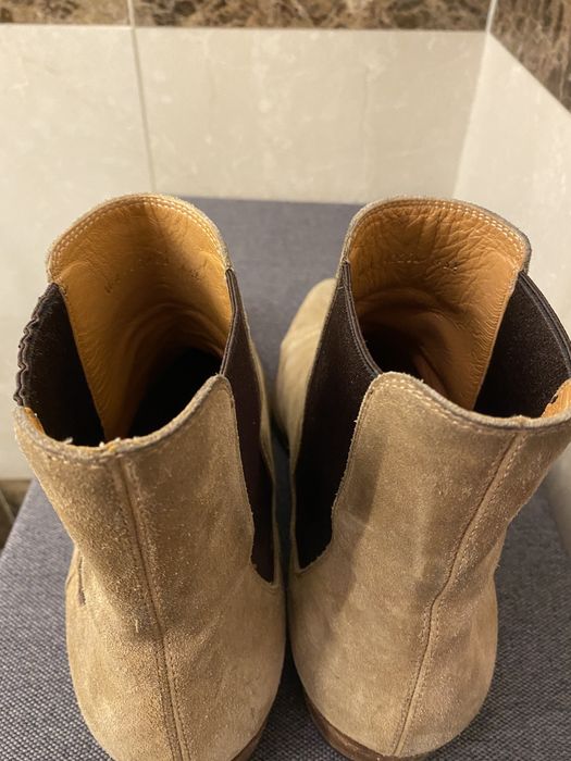 Saint Laurent Paris SLP Wyatt 40mm Suede Chelsea Boots | Grailed