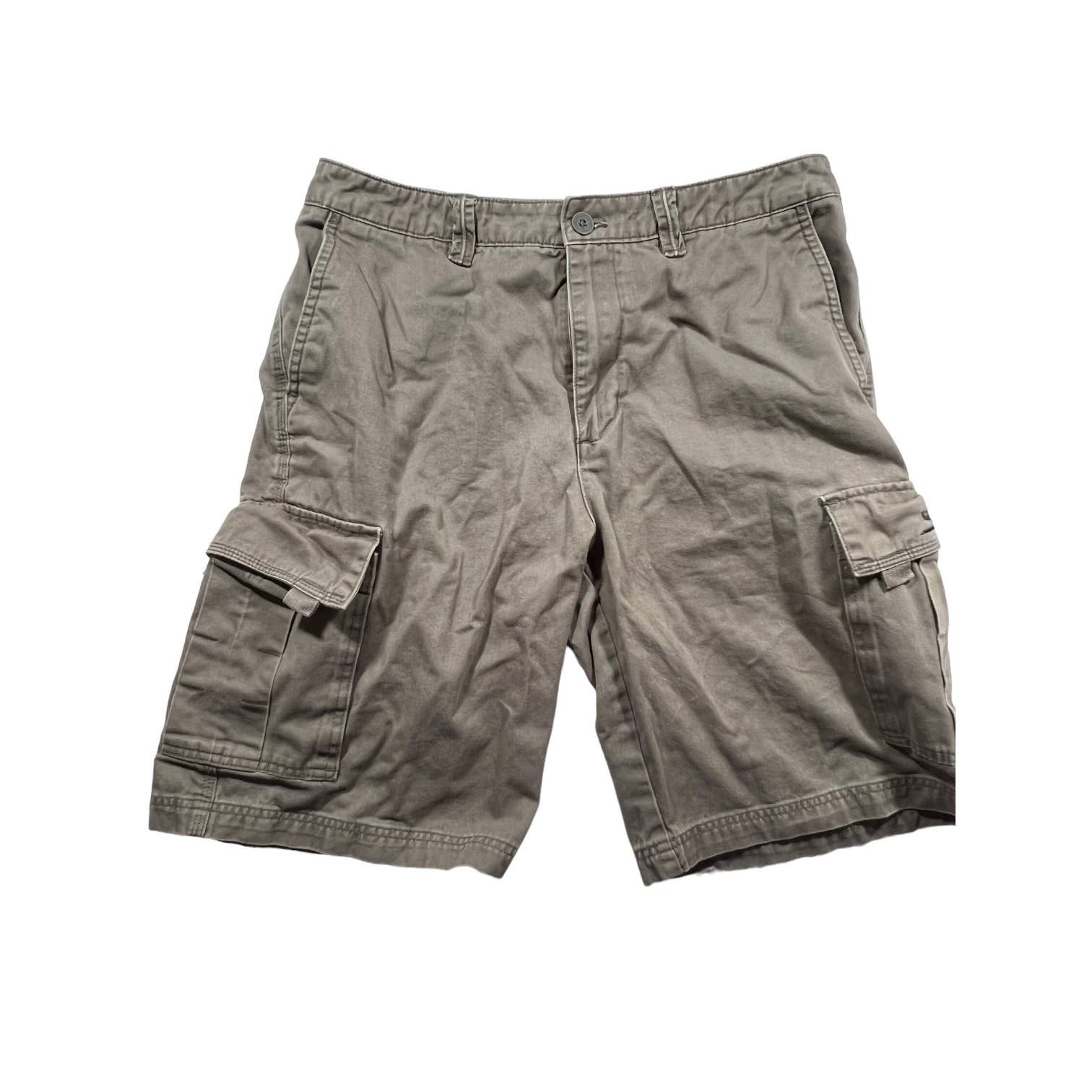 Quicksilver Quicksilver Dark Green Men's Cargo Shorts Snap Pockets 34 ...