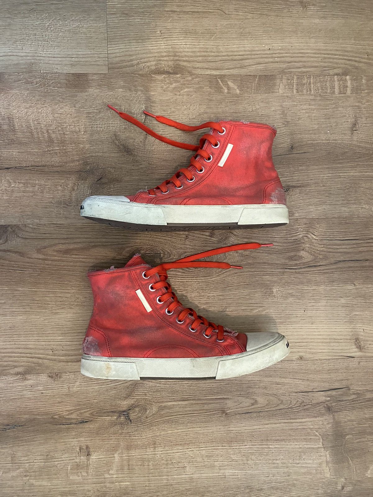 Balenciaga Balenciaga Paris Sneaker (Red/Distressed) | Grailed