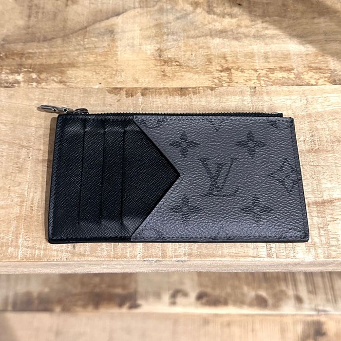 Louis Vuitton Louis Vuitton Monogram Eclipse Reverse Grey Coin Card ...