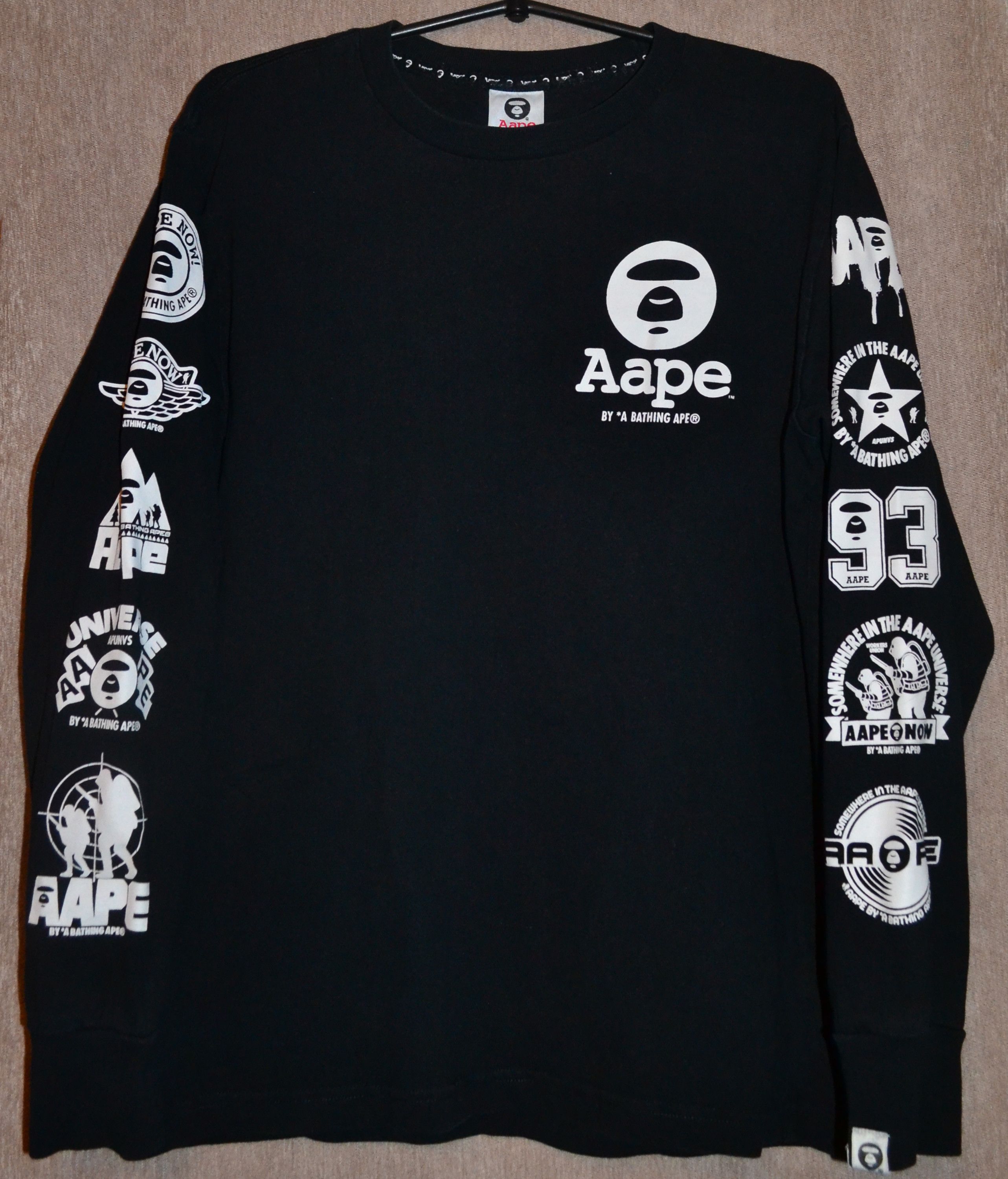Aape A Bathing Ape Logos Bape Long Sleeve Shirt | Grailed