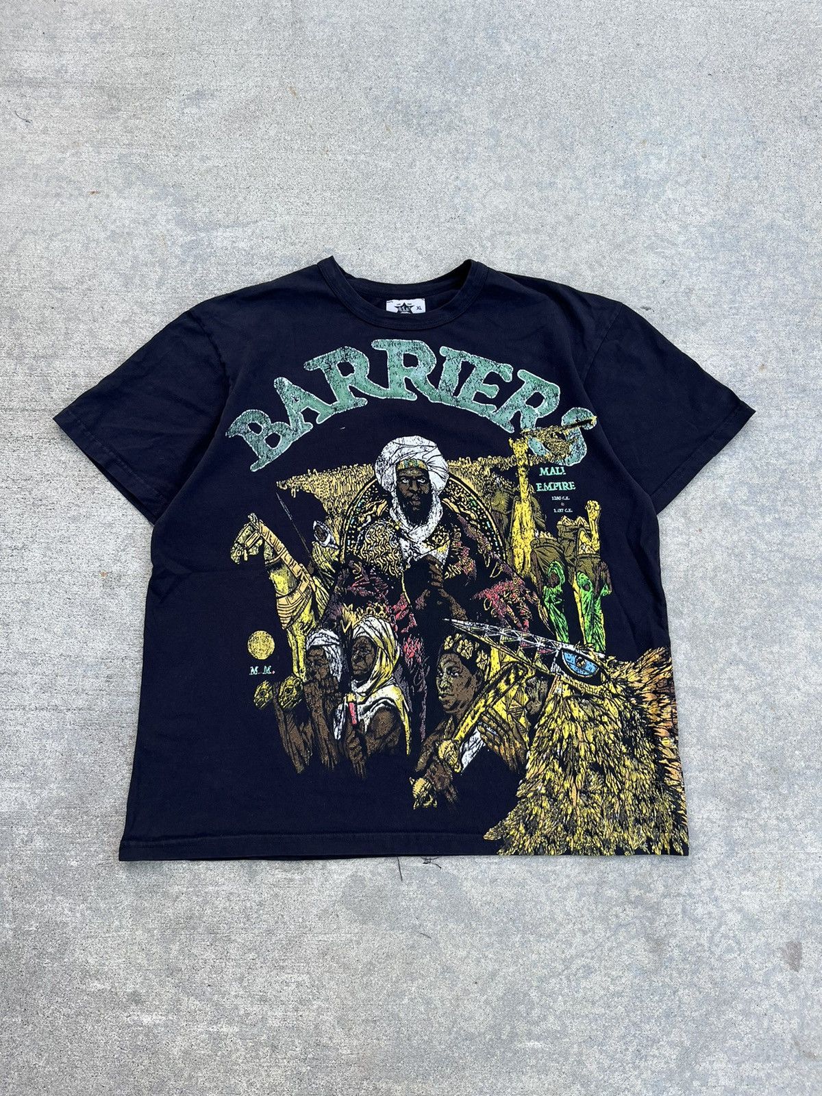 Barriers × Streetwear BARRIERS MANSA MUSA GRAPHIC MAN OF AFRICA TSHIRT ...