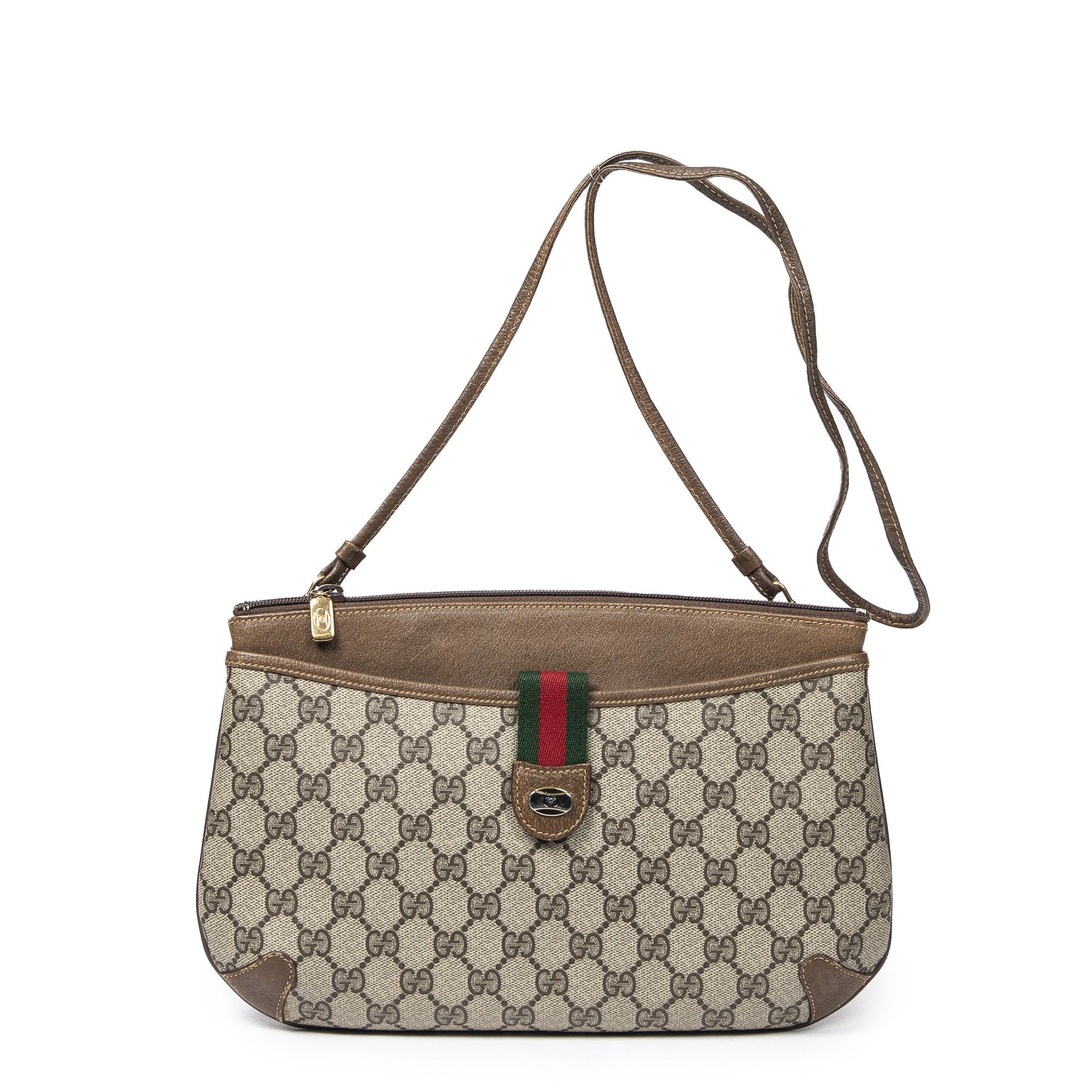 Gucci Accessory Collection Web Rectangular Crossbody in Beige/Brown ...