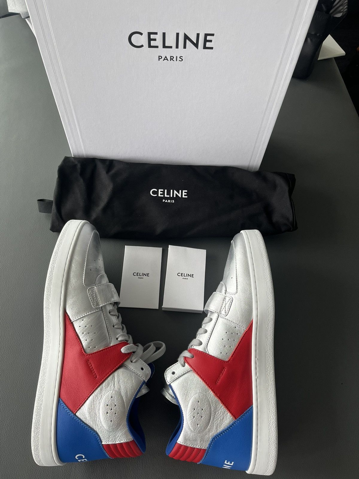 Celine × Hedi Slimane Super Runway Limited Edition Celine Logo Leather ...