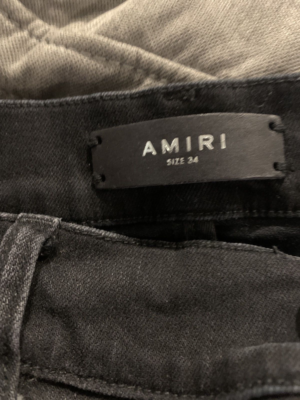 Amiri Amiri Black Flocked Track Jeans | Grailed