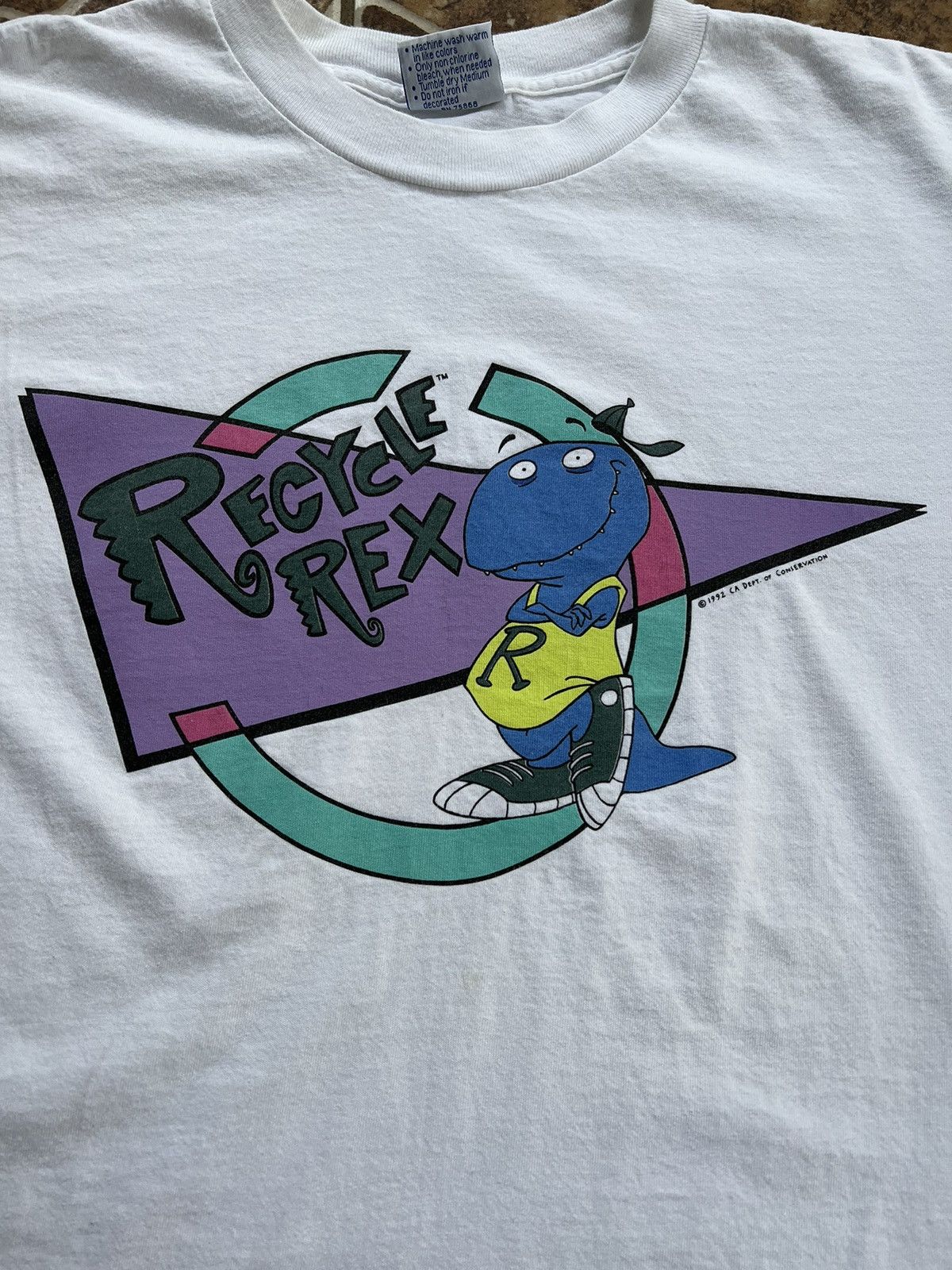 Vintage Vintage 1992 Recycle Rex Disney Short Film T-Shirt | Grailed