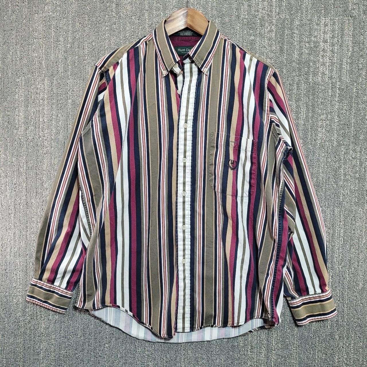 Hunt Club Vintage 90s striped button up shirt | Grailed