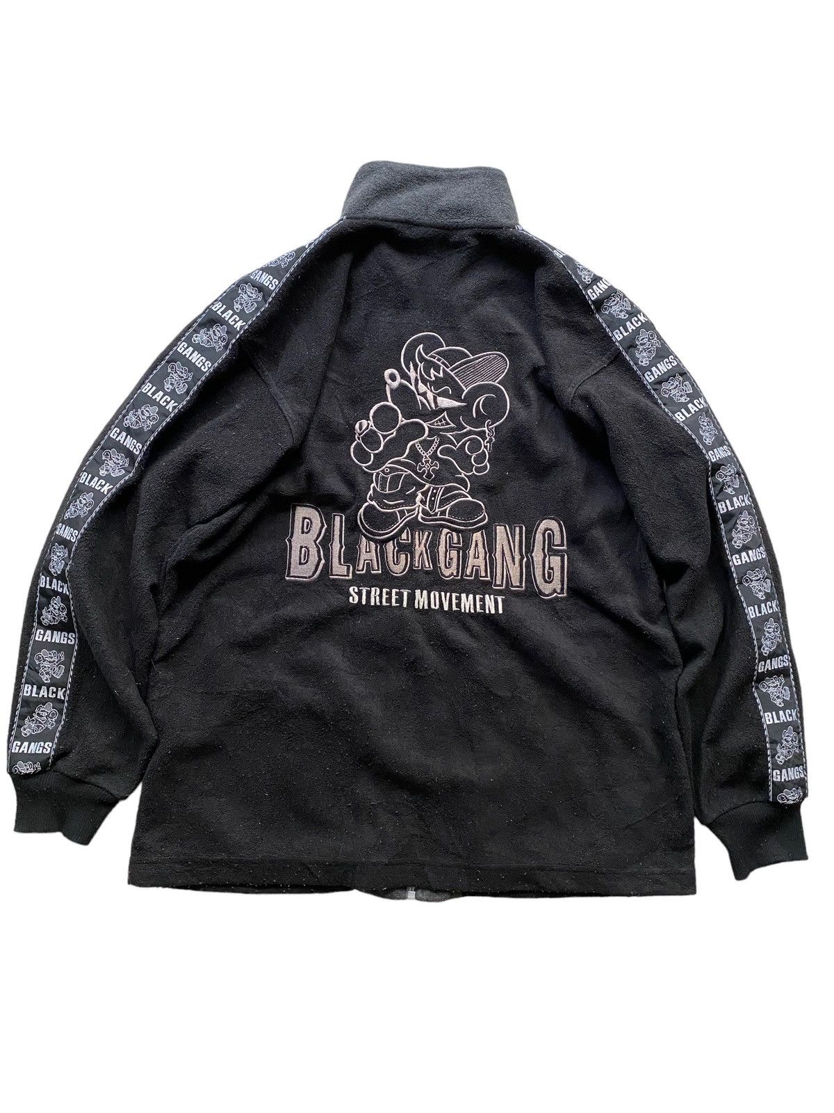 Japanese Brand × Rap Tees × Vintage Vintage Big stripped Logo Black ...