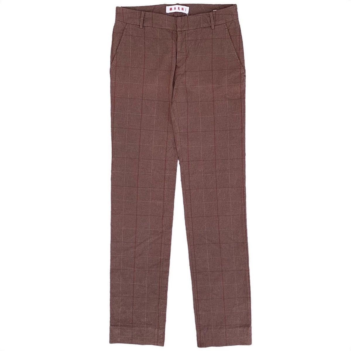 Marni Marni Checkered Pattern Trousers | Grailed