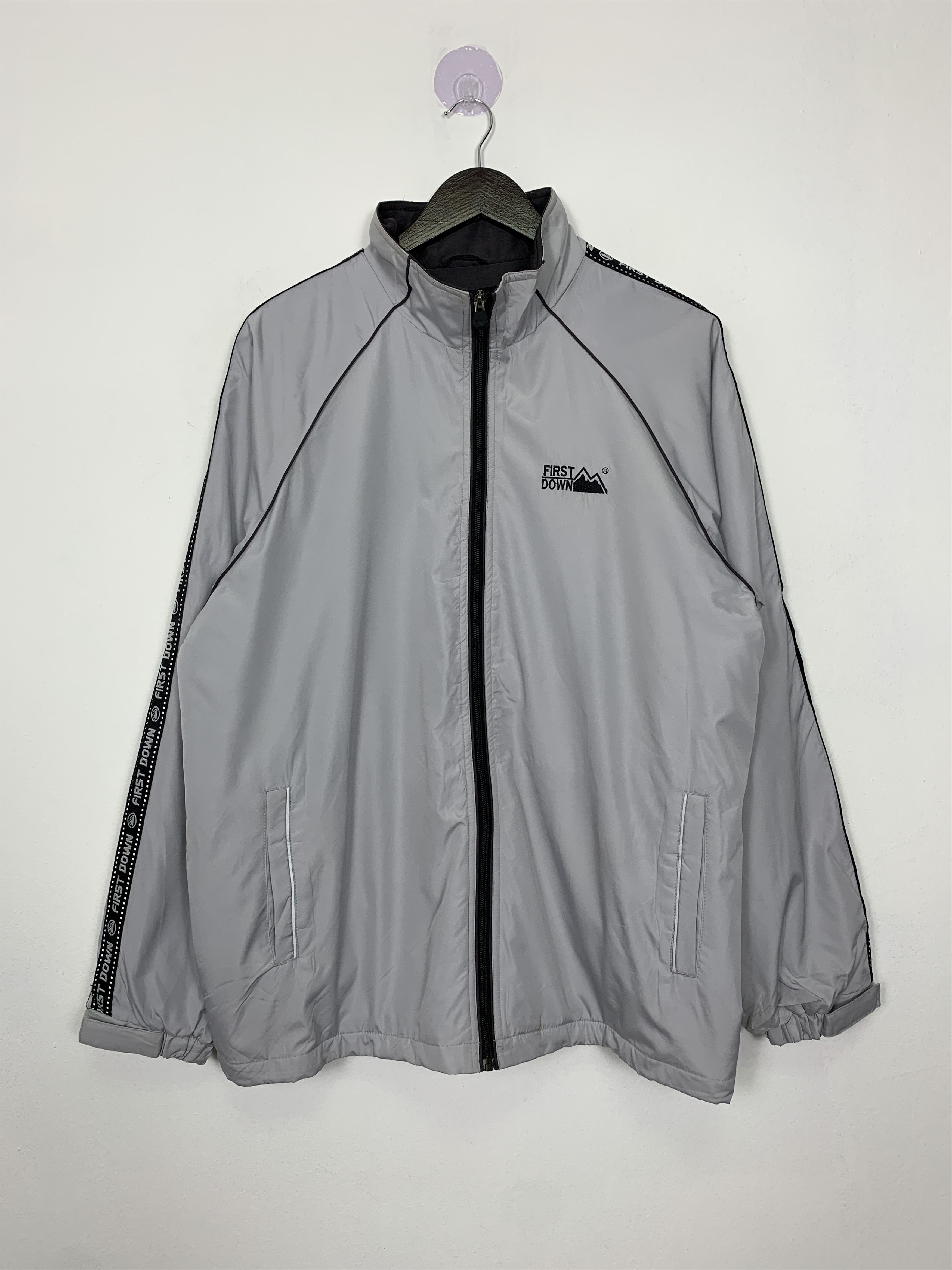 Vintage Vintage First Down Zip Up Windbreaker Jacket | Grailed
