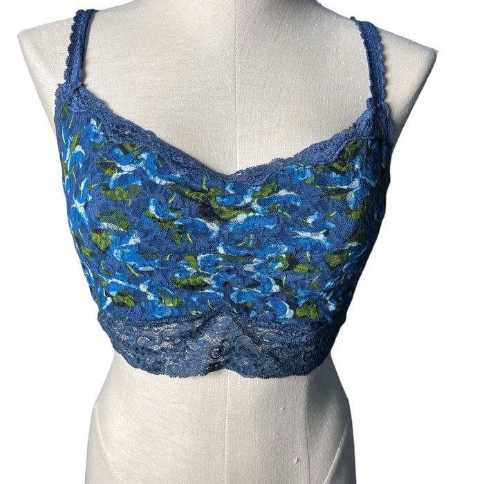 Victoria's Secret Soma Blue & Green Floral Lace Full Coverage Bralette ...