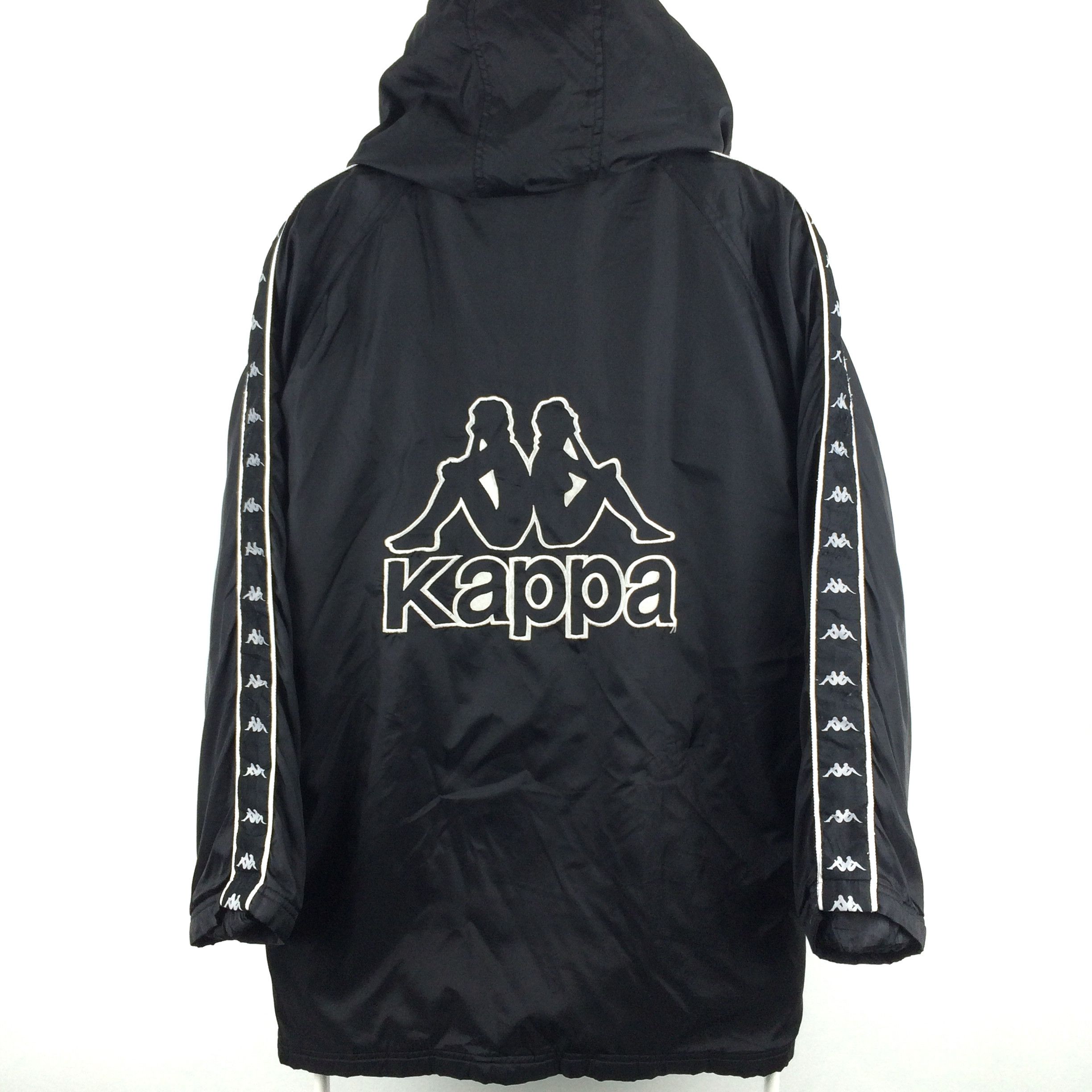 Kappa × Vintage z80 KAPPA SHERPA SIDE TAPE BIG LOGO PARKA JACKET | Grailed