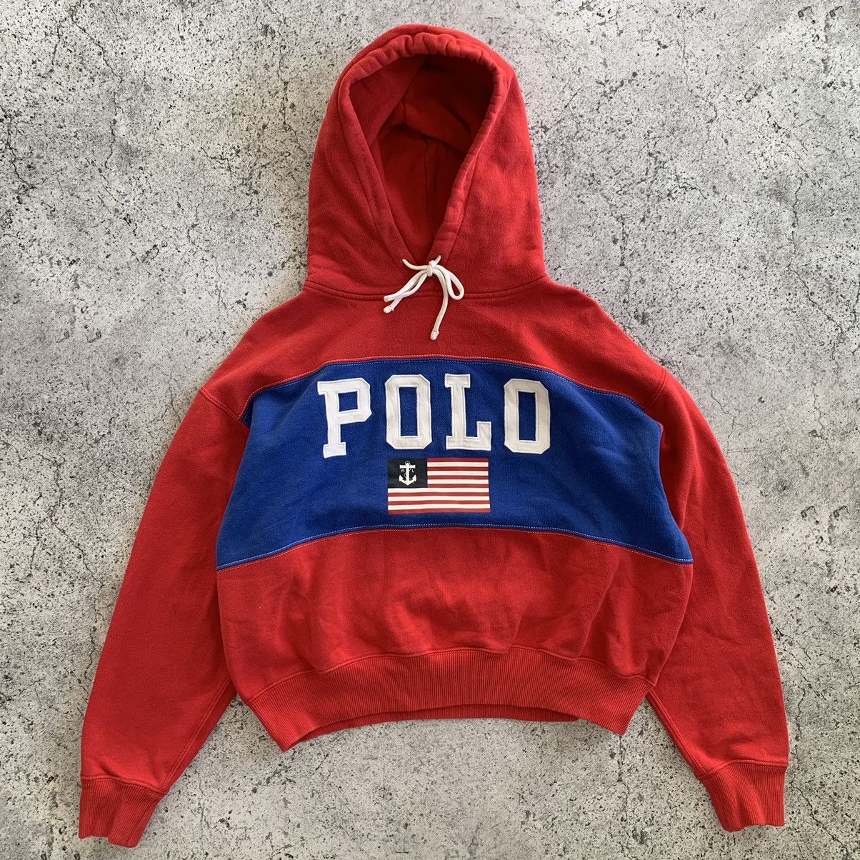 Polo Ralph Lauren Polo Ralph Lauren hoodie POLO big logo American flag ...