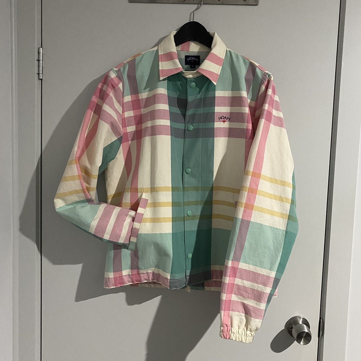 Noah Noah Madras Campus Jacket Pastel Print | Grailed