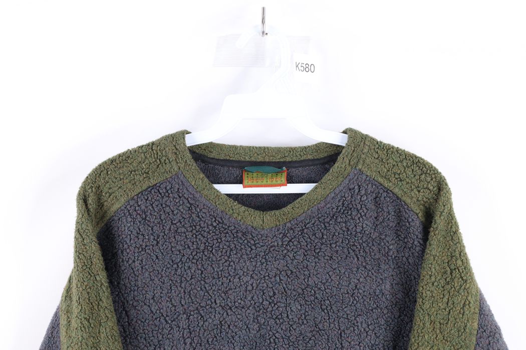 Vintage Vintage Horny Toad Color Block Deep Pile Fleece Sweater Blue ...