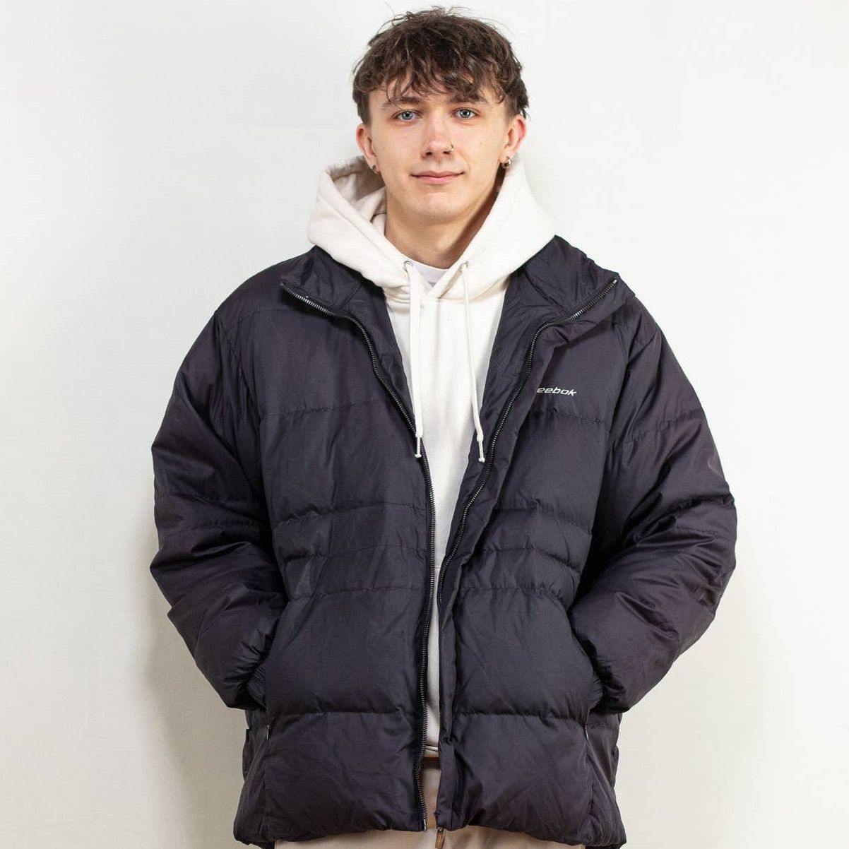 Reebok Vintage 90's Men Reebok Puffer Jacket in Black | Grailed