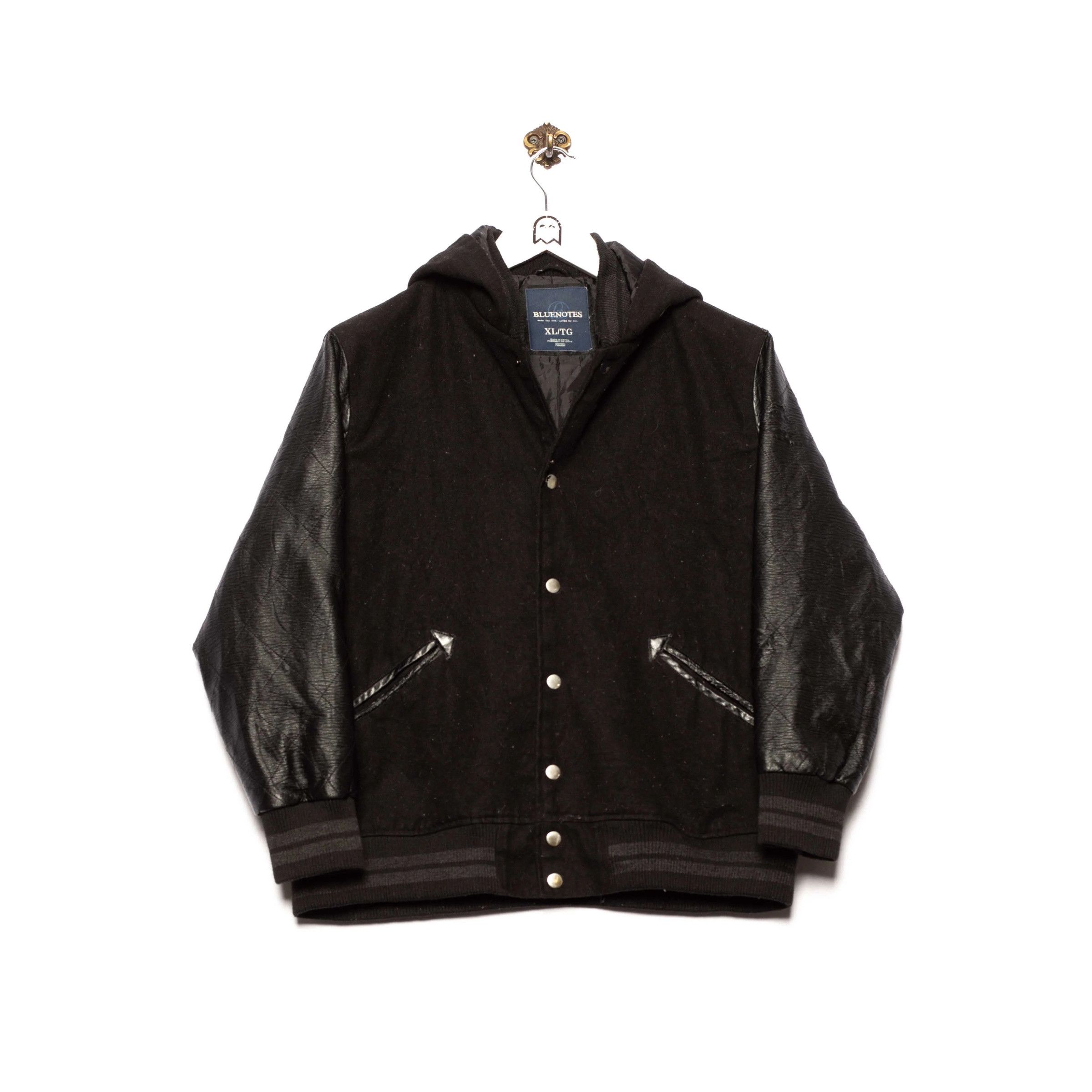 Vintage bluenotes College jacket Plain Look Black | Grailed