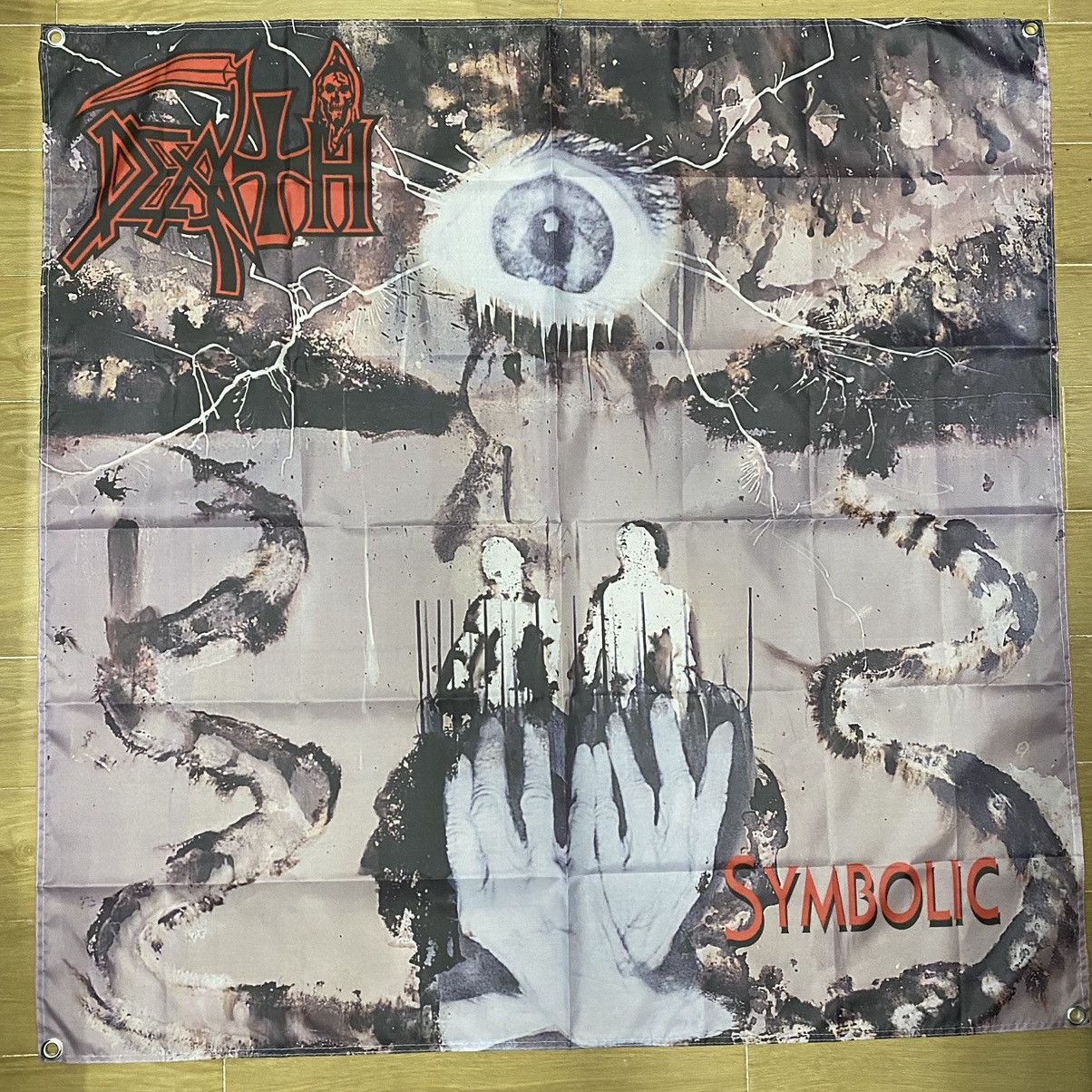 Band Tees × Vintage Death Band Symbolic Album Cover Tapestry Flag ...