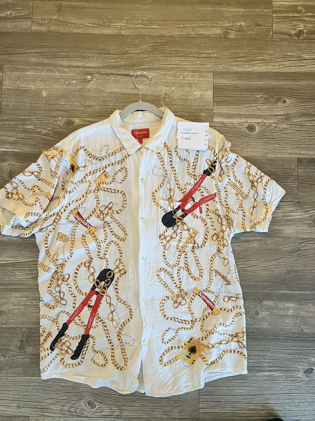 Supreme Supreme Chains Rayon SS white | Grailed