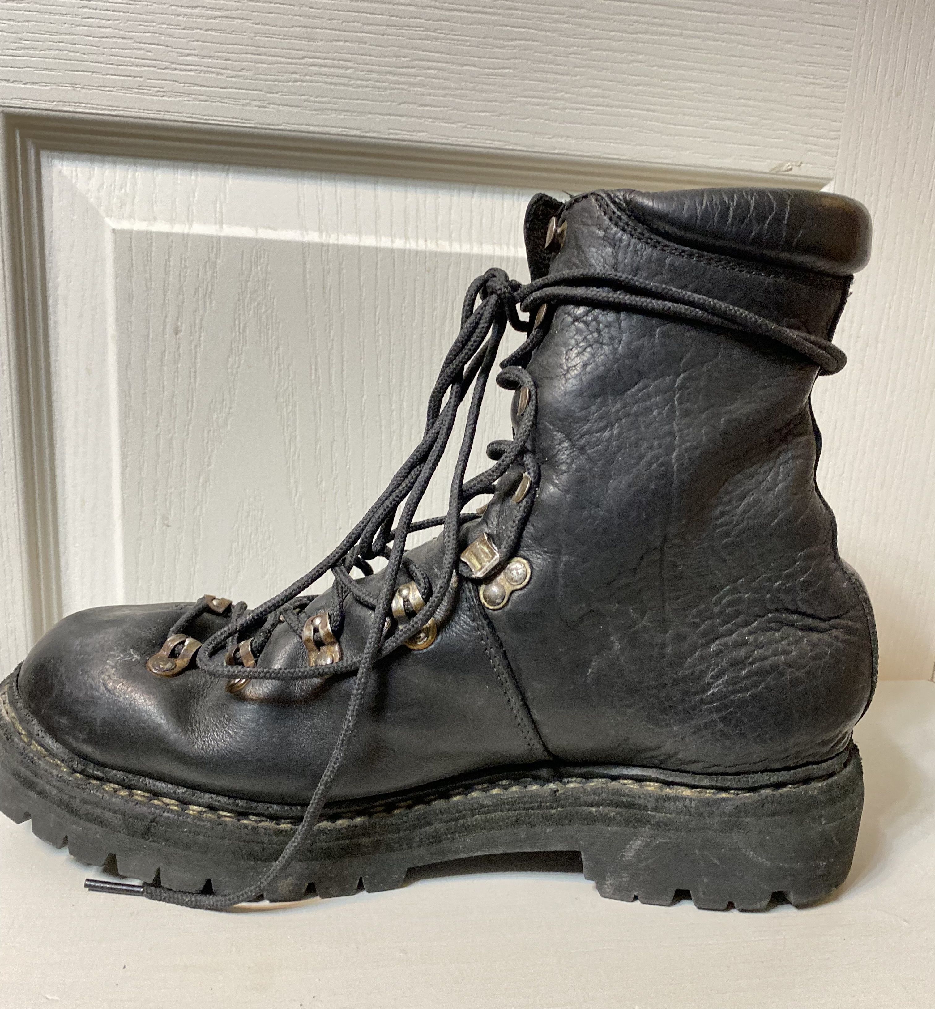 Guidi Heavy Black Leather Combat Hiking Boots | Grailed