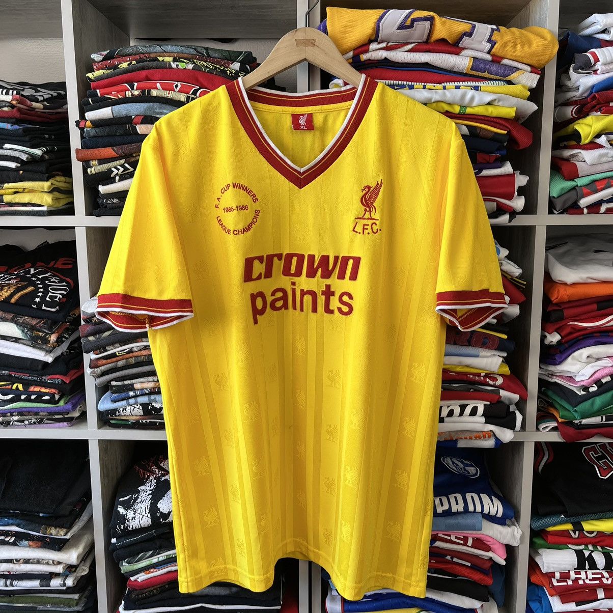 Vintage LIVERPOOL FC 1985/86 F.A CUP WINNERS AWAY SOOCER JERSEY KIT ...