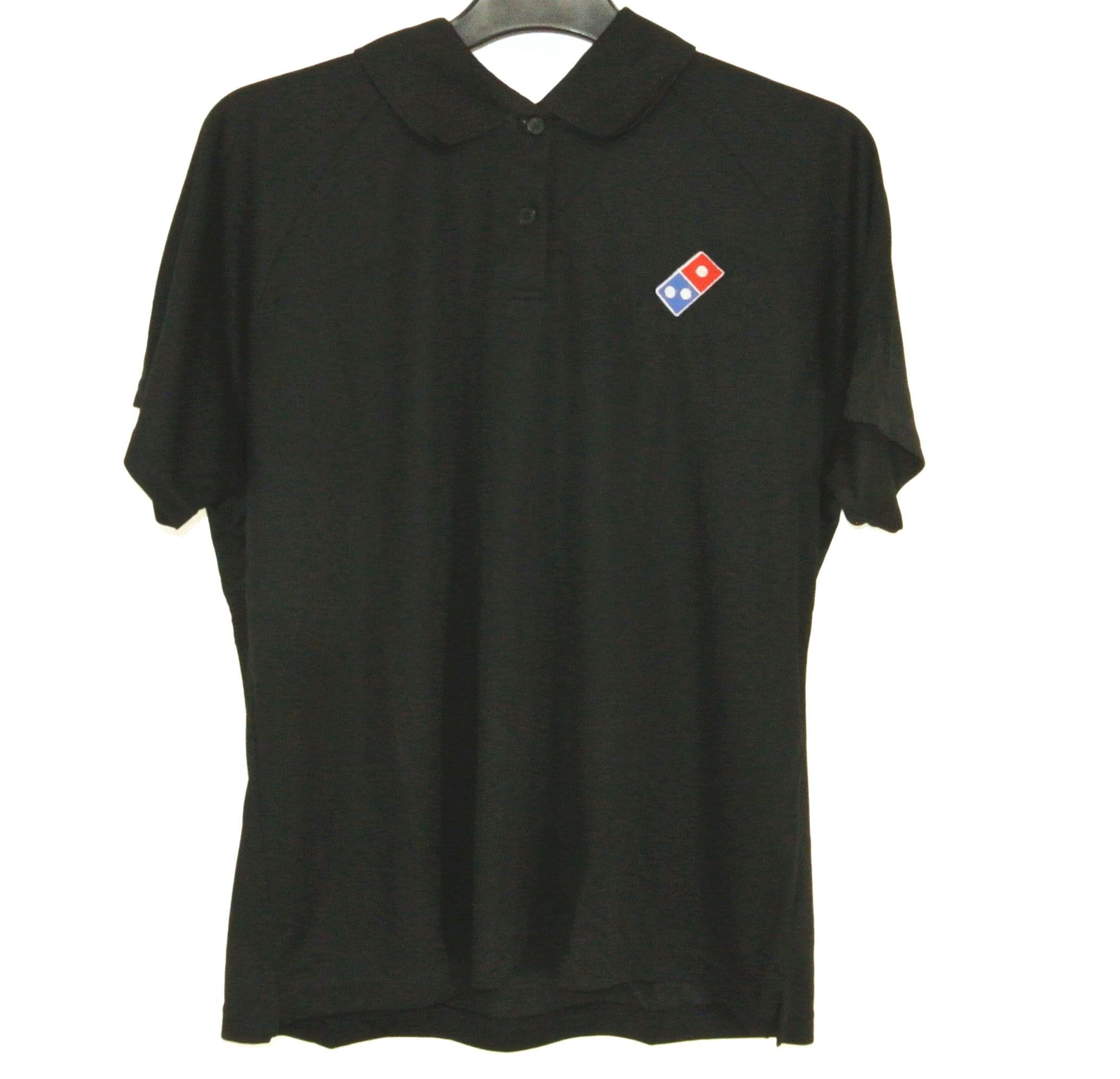 Ash DOMINOS PIZZA Employee Uniform Black Polo Shirt | Grailed
