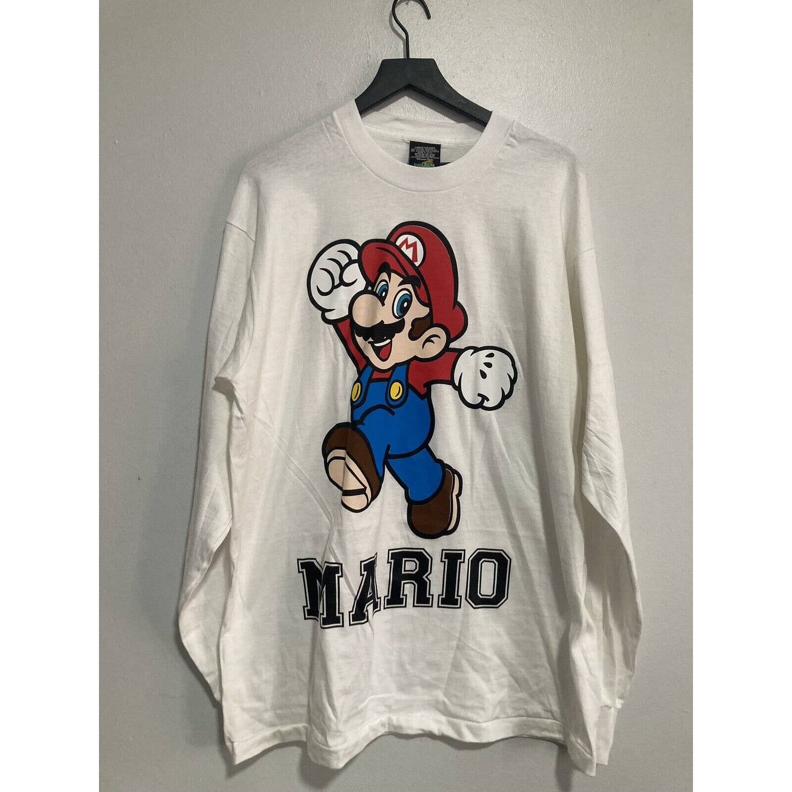 Nintendo × Vintage Vintage Super Mario Bros shirt 90s Longsleeve ...
