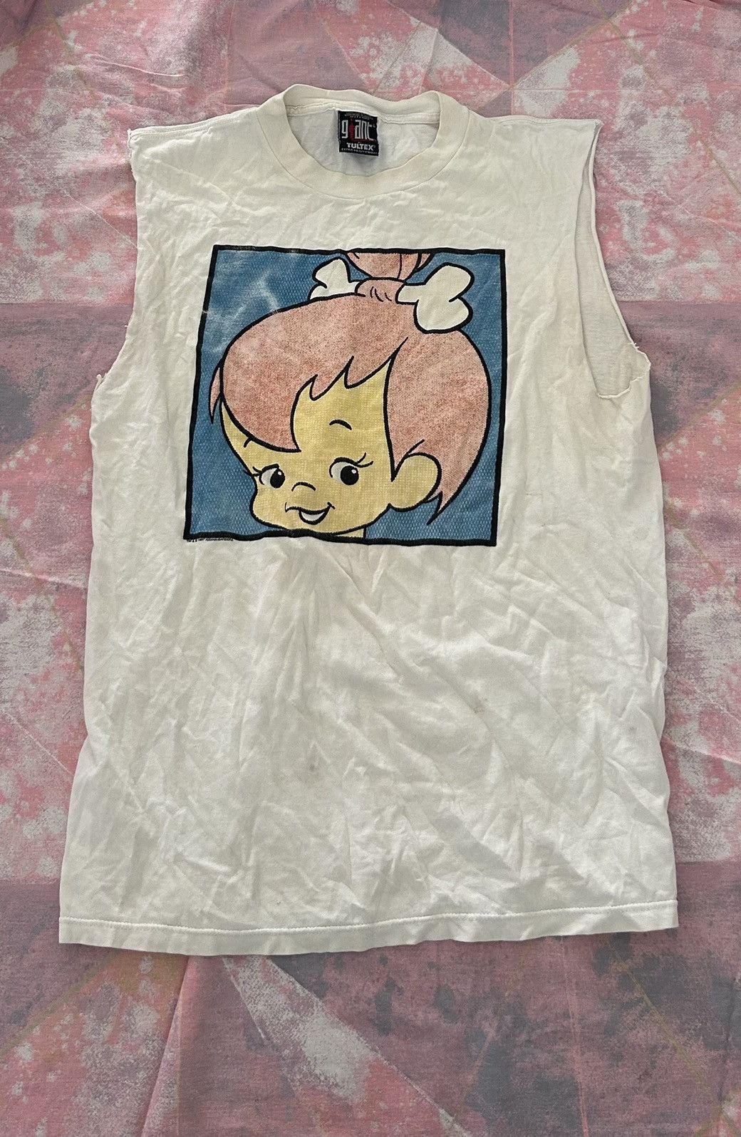Art × Streetwear × Vintage The Flintstones Pebbles T-shirt 1997 | Grailed