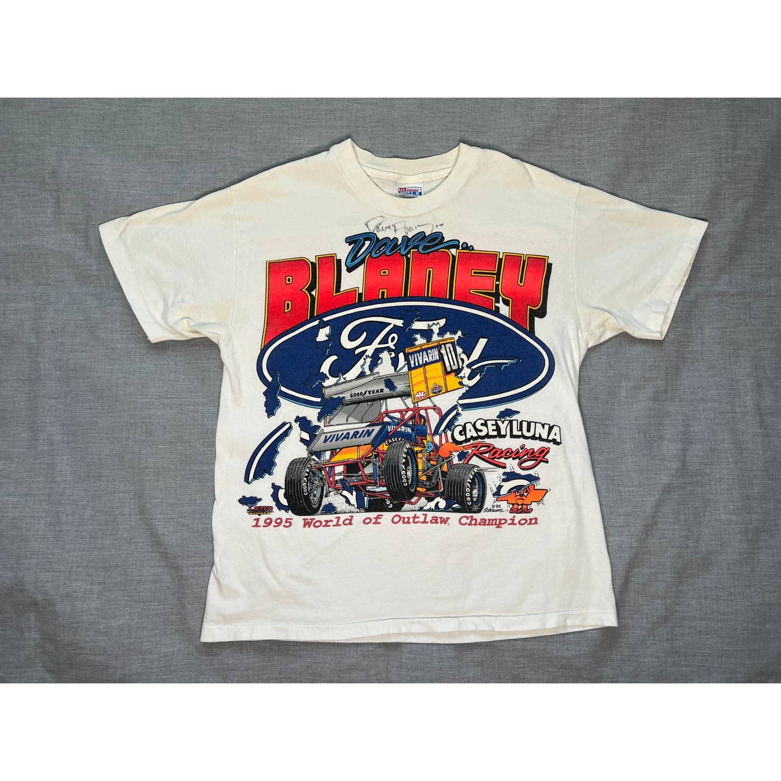 Vintage Vintage 1995 Signed Dave Blaney Ford Racing T-shirt | Grailed