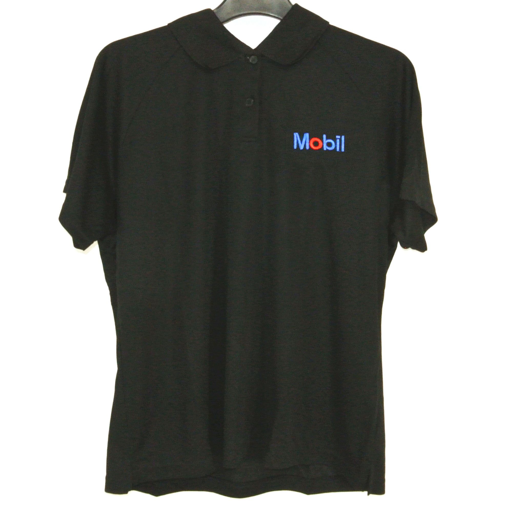 ASH MOBIL Gas Station Oil Employee Uniform Black Polo Shirt | Grailed