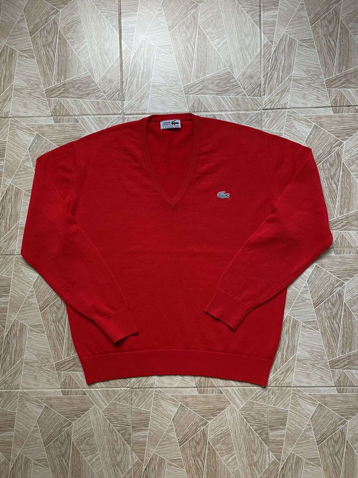 Lacoste × Streetwear × Vintage Rare Lacoste Chemise Knitted Sweater ...