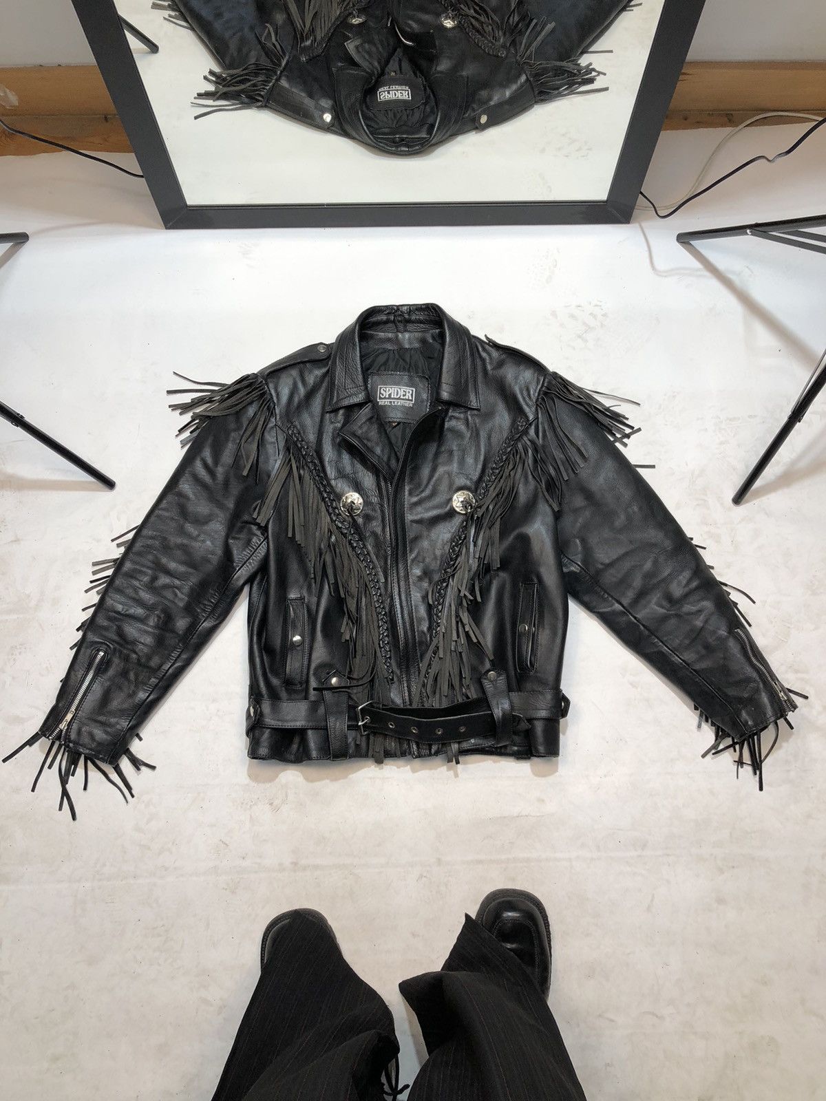 Vintage Vintage gothic leather jacket avant garde Playboi carti | Grailed