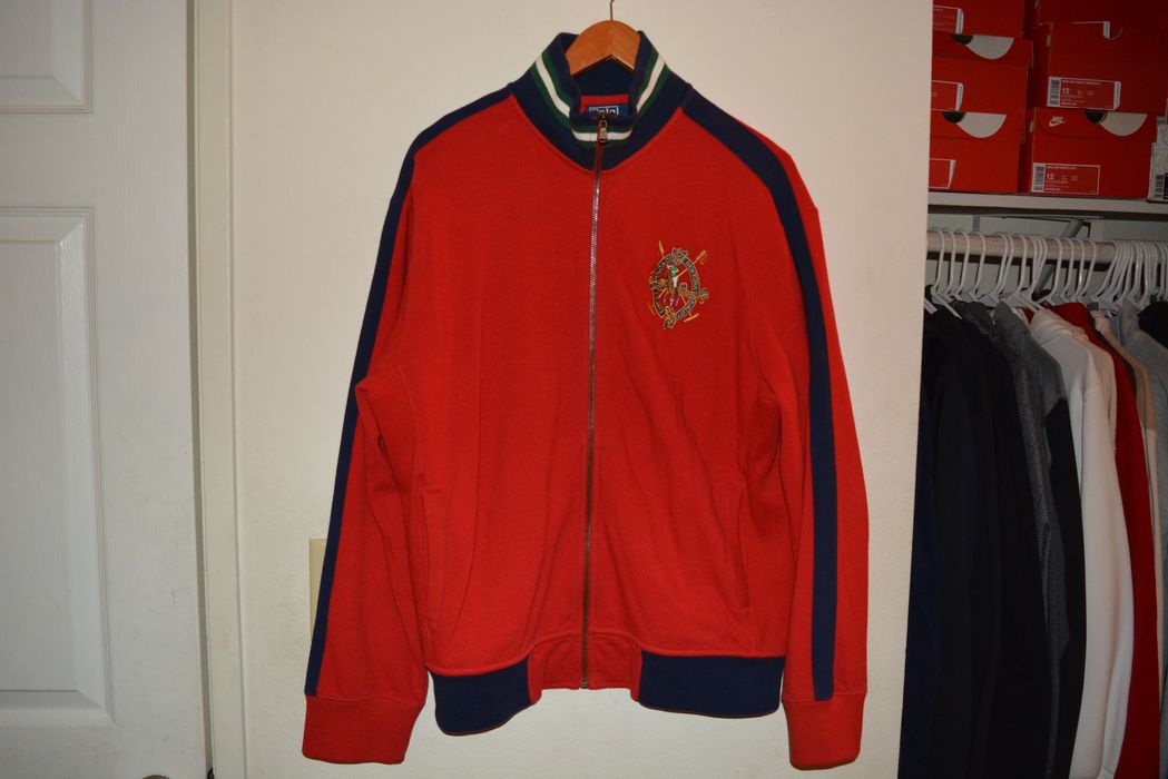 Polo Ralph Lauren Vintage Polo Ralph Lauren Crest Zip Up Jacket Red ...