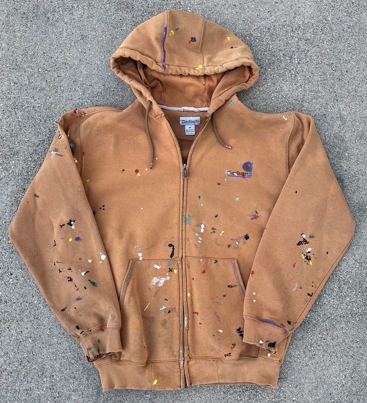 Vintage Custom Carhartt Hoodie Sun Fade Distressed Zip Up | Grailed