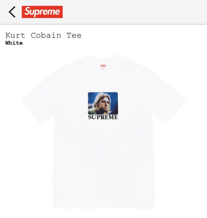 Supreme supreme kurt cobain tee | Grailed