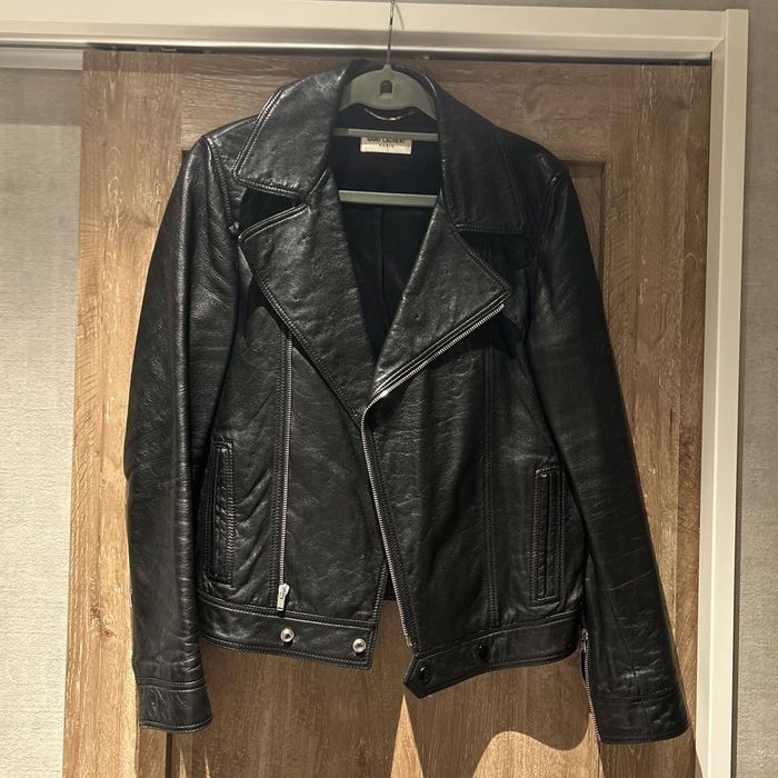 Saint Laurent Paris FW15 Sans "Pins" Lamb Leather Jacket L00 44 Hedi ...