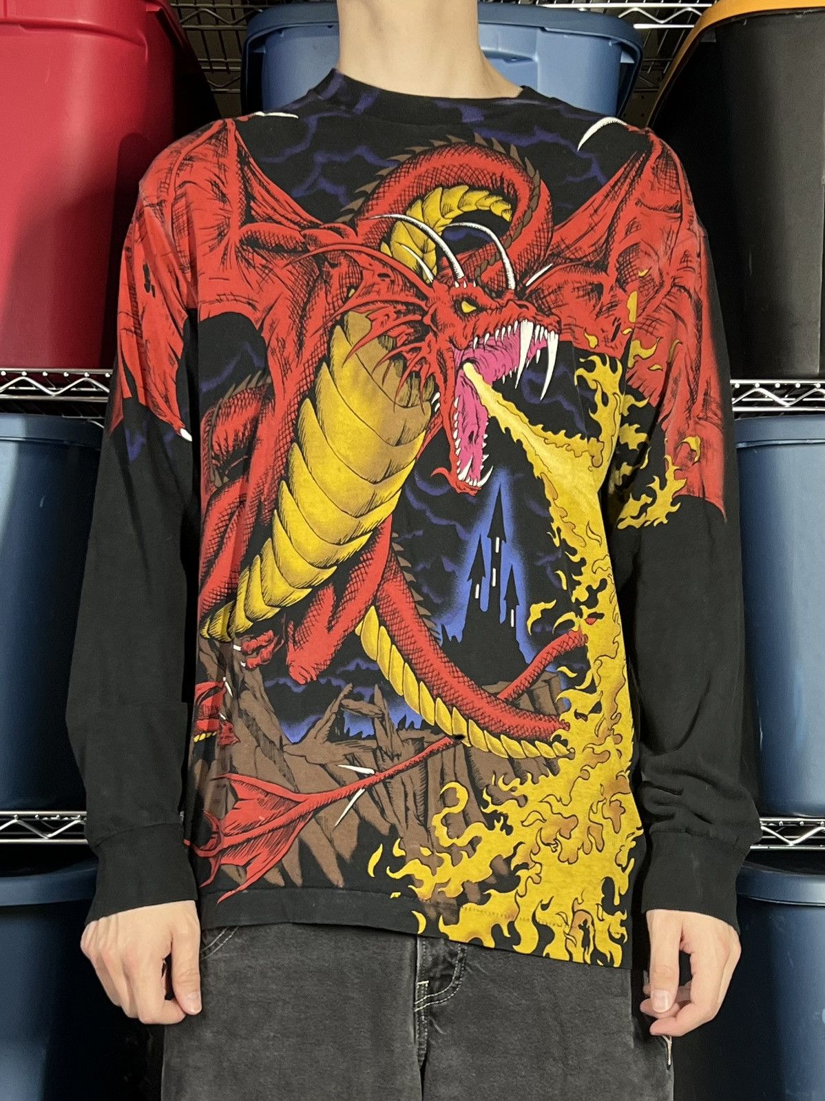 Liquid Blue × Vintage Vintage Liquid Blue Knight vs Dragon Long Sleeve ...