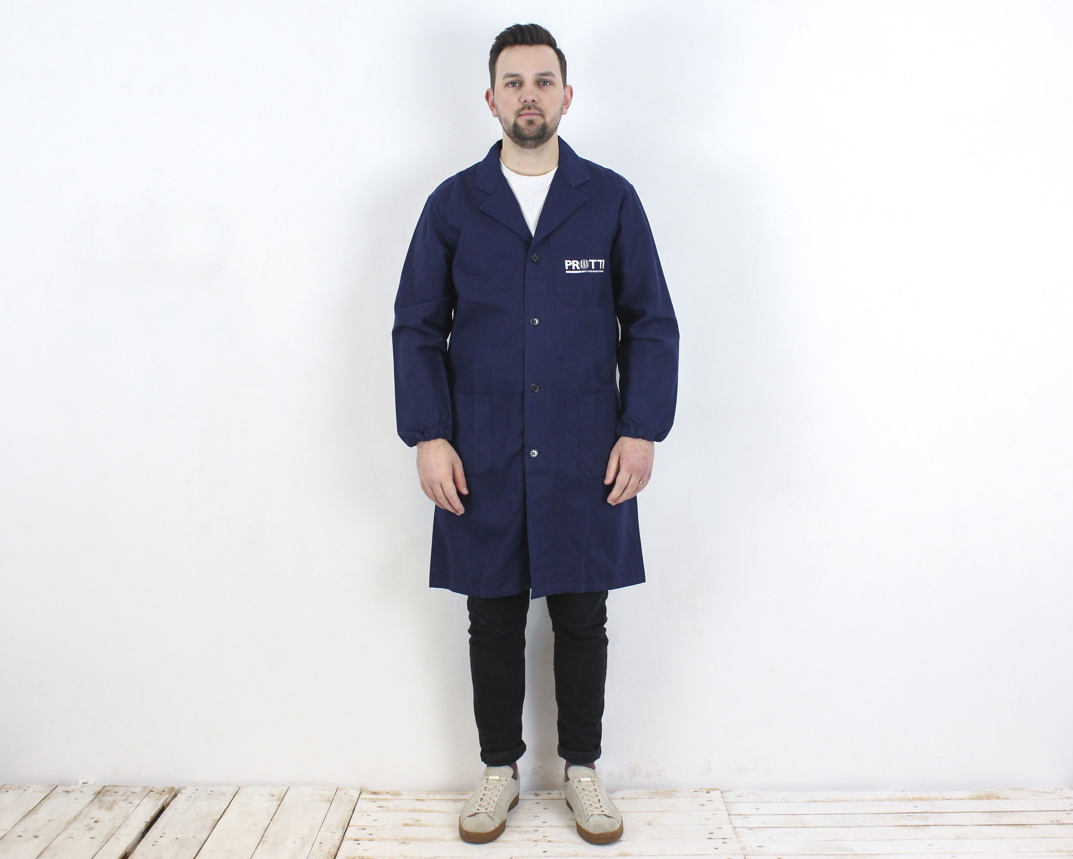 Vintage PROTTI UK 42 US Work Coat Worker Chore Lab Jacket Utility | Grailed