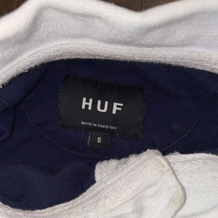 Vintage Huf worldwide stripe rugby long sleeve polo shirt green | Grailed