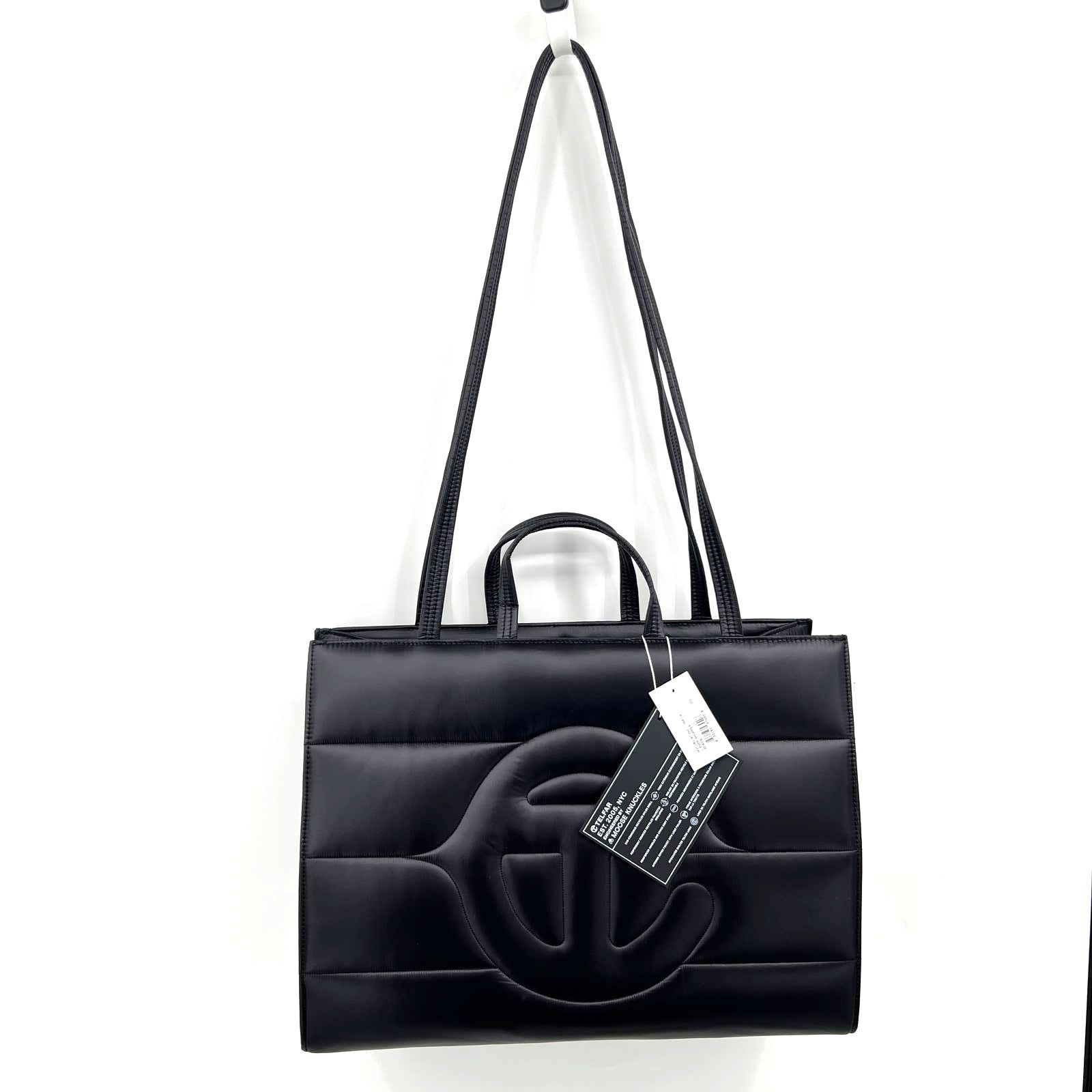 Telfar Telfar Moose Knuckles Black Large Puff Shopper Tote Bag New ...