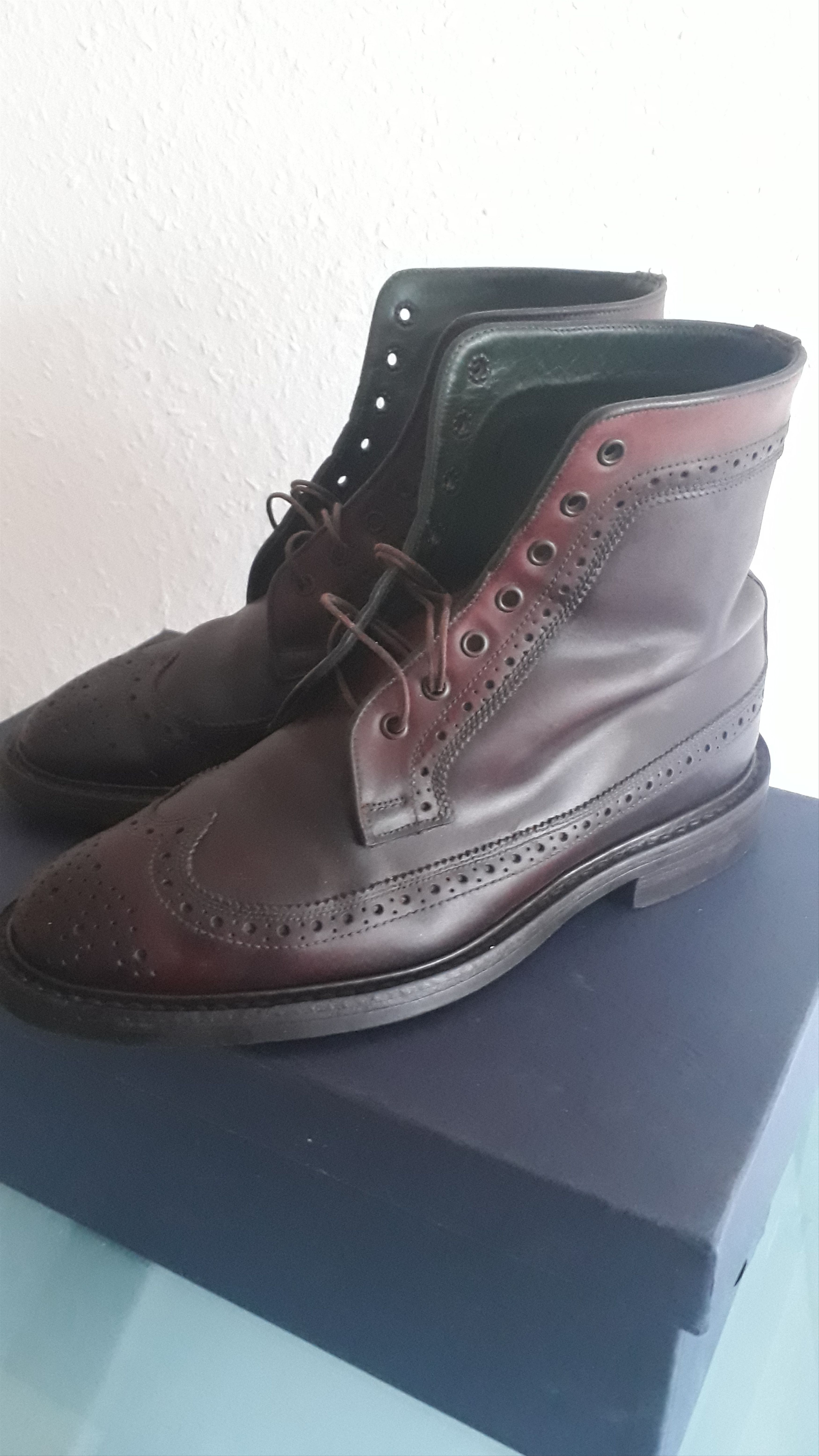 Trickers TRICKERS RICHARD LONGWING BOOT MOGANO BURGUNDY CORDOVAN | Grailed