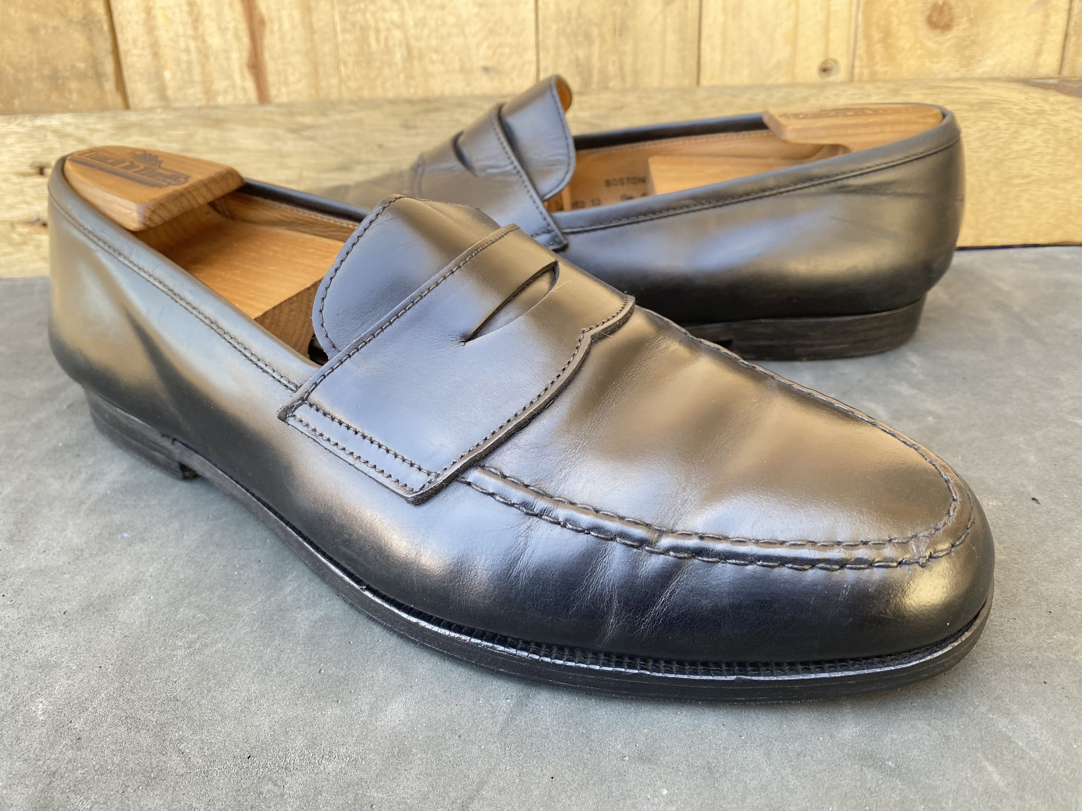 Crockett & Jones Crockett & Jones Mens The Boston Loafer Black Leather ...