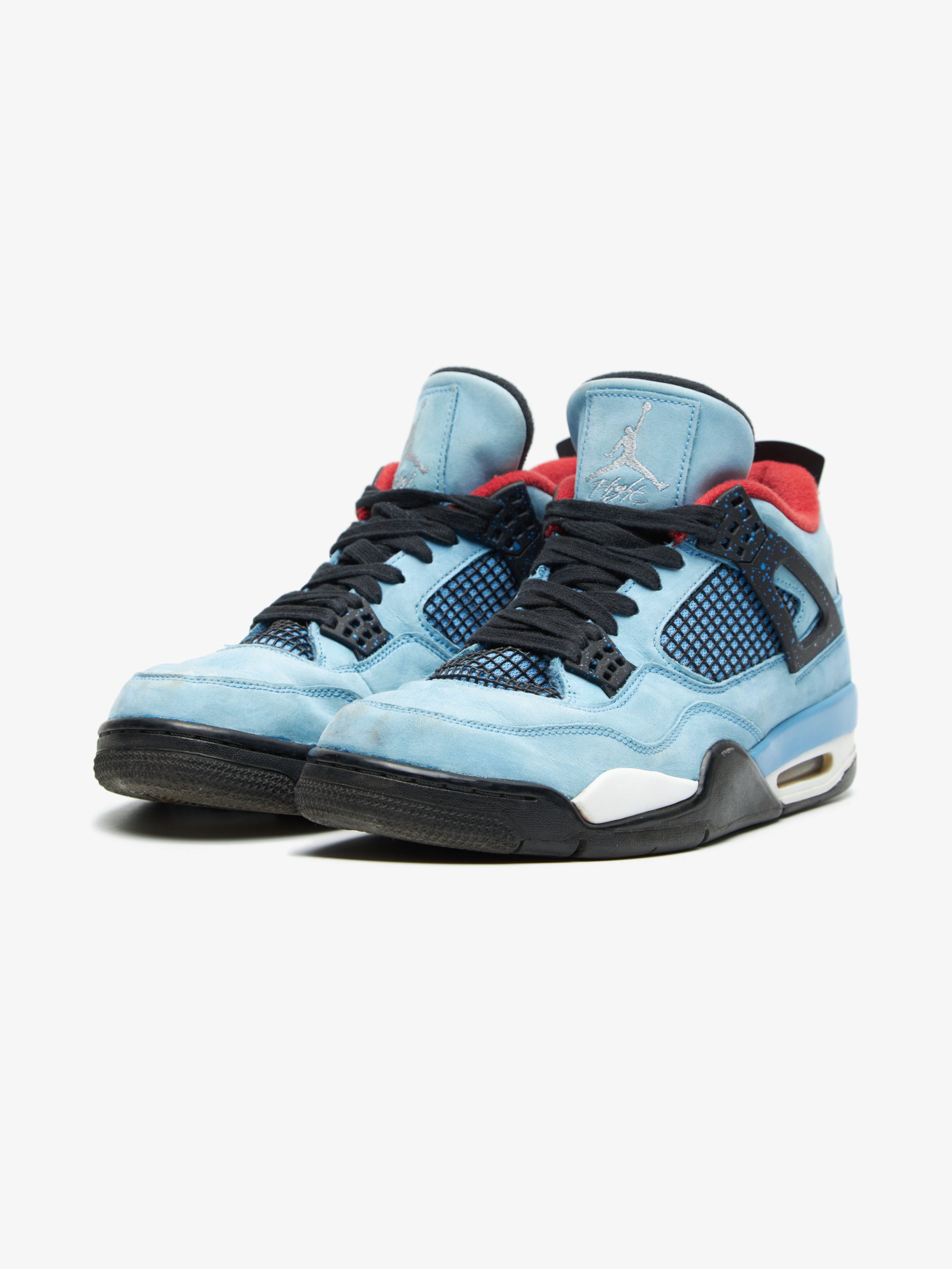 Travis Scott Blue Air Jordan 4 Retro Travis Scott Sneakers | Grailed