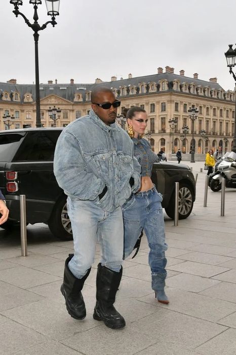 Balenciaga Balenciaga Padded Denim jacket worn by Kanye YE | Grailed