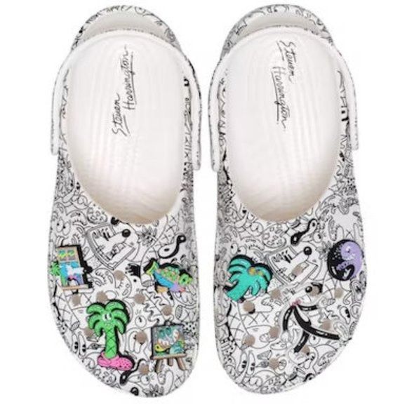Crocs Crocs Classic Clog Steven Harrington Quickstrike White Black ...