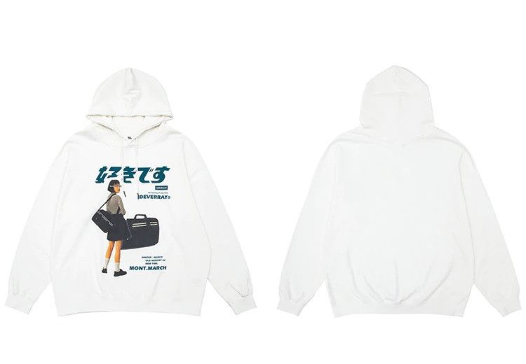 Japanese Brand Japanese Girl Graphic White Hoodie Grailed
