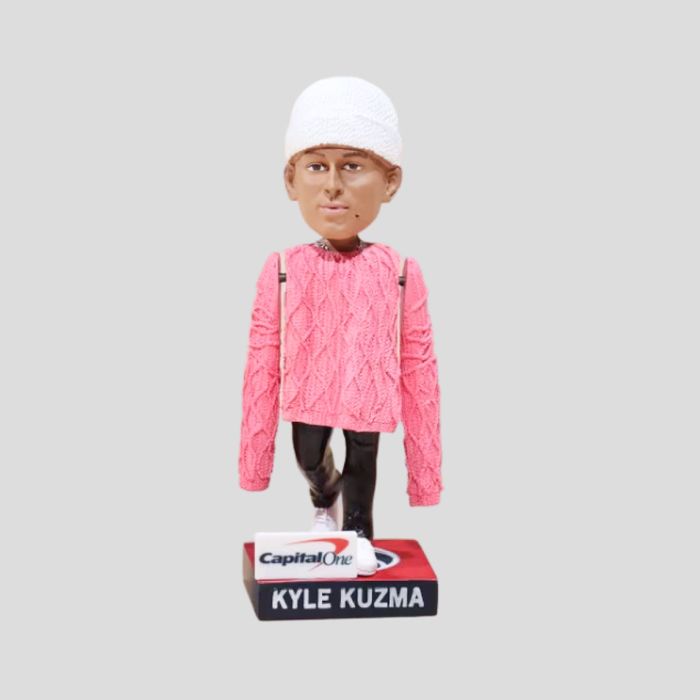 Raf Simons Oversized Pink Sweater + Kyle Kuzma Bobblehead | Grailed
