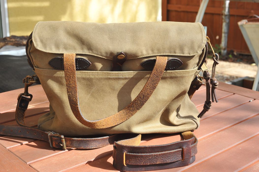 Filson Filson Twill Briefcase 256 Made in USA with leather strap | Grailed